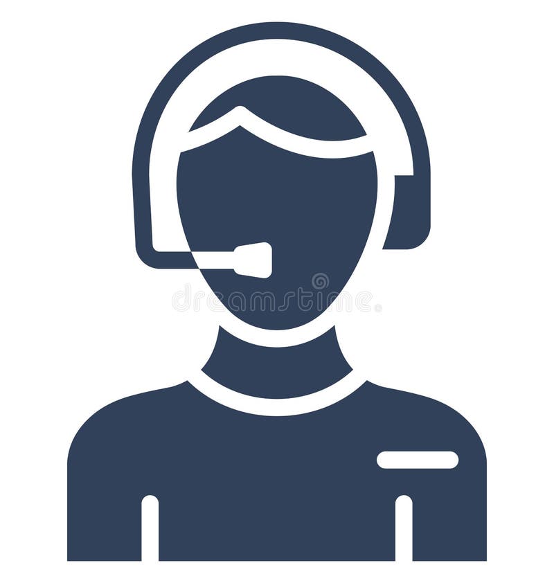 Customer Representative Vector Icon Which Can Easily Modify or Edit ...