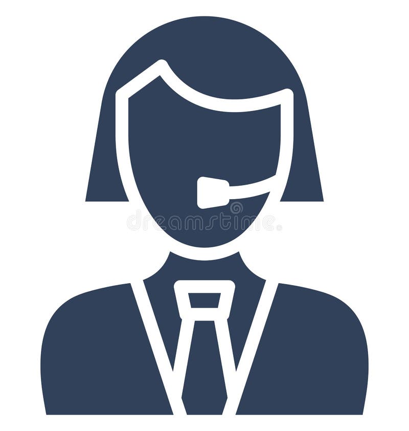 Customer Representative Vector Icon Which Can Easily Modify or Edit ...