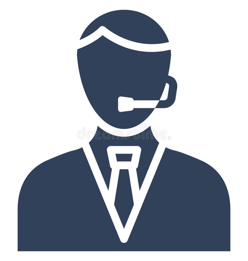 Customer Representative Vector Icon Which Can Easily Modify or Edit ...