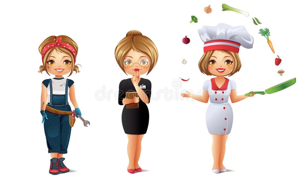 Professions Set 2 stock vector. Illustration of cartoon - 47656334