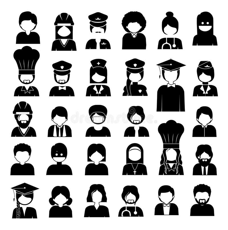 Professions and Various Occupations, Vector Illustration Stock Vector ...