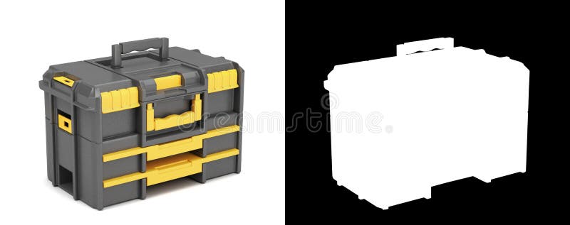 Professionsl Big Tools Case 3d Render on Hite with Alpha Stock ...