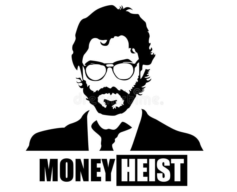 Professor with Money Heist Title La Casa De Papel Design Graphic ...