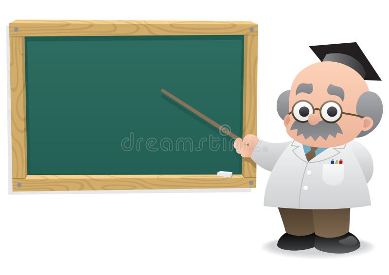 Professor & Bord vector illustratie. Illustration of professor - 15115235