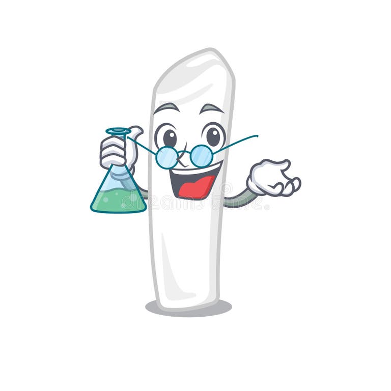 Professor Chalk in the a Character Shape Stock Vector - Illustration of ...