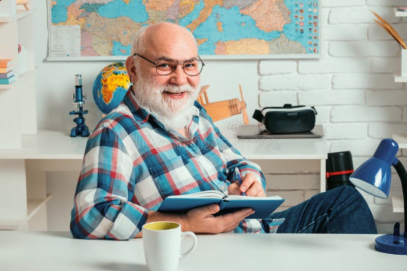 Professor in Classroom at the School. Teaching in University ...