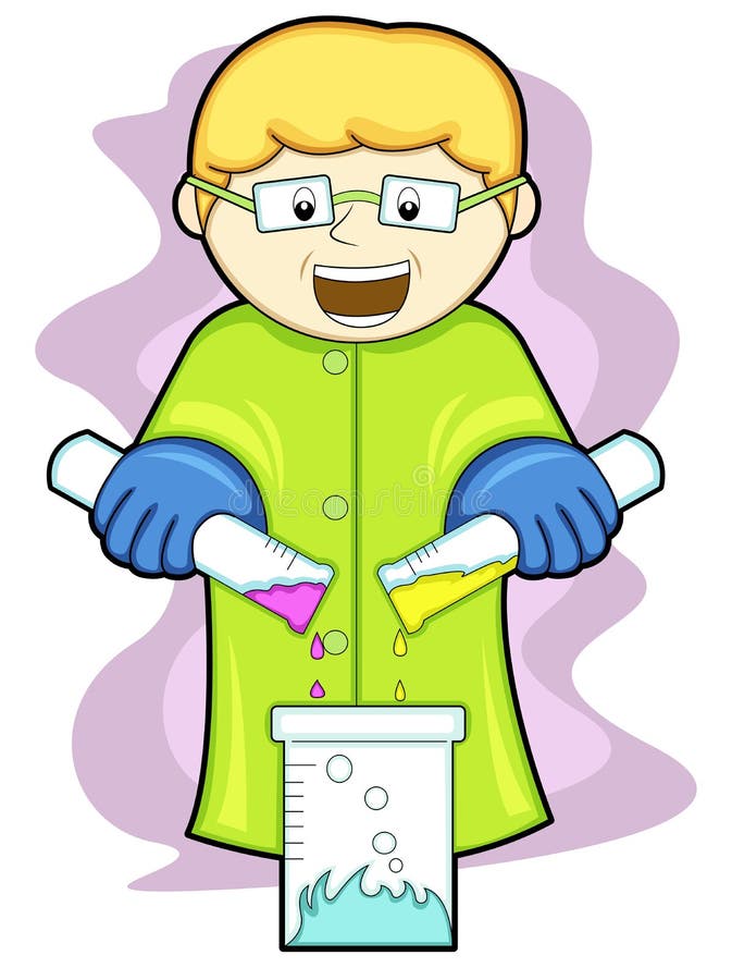 The Professor Doing the Chemistry Experiment in the Laboratory Stock ...