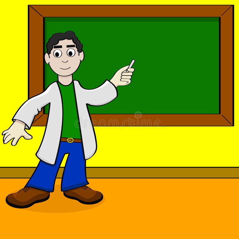Professor Dos Desenhos Animados Ilustração do Vetor - Ilustração de ...