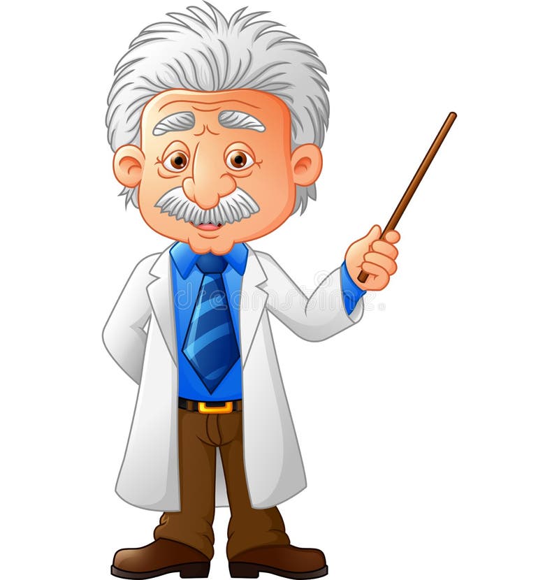 Professor Explaining Isolated on White Background Stock Vector ...