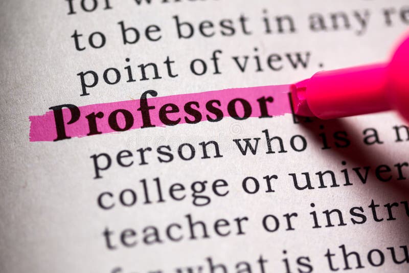 Definition of the Word Professor Stock Photo - Image of fake ...