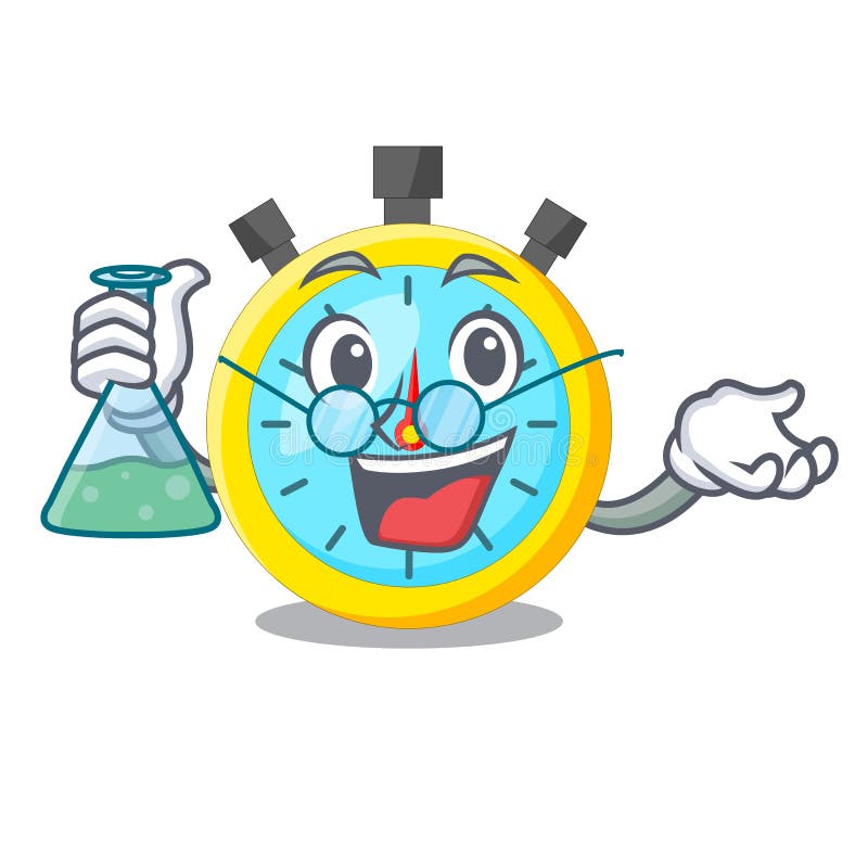 Professor Isolated Stopwatch with in the Character Stock Vector ...