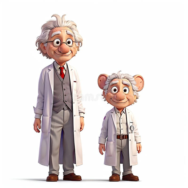 Professor in Laboratory Character Set of a Scientist Discovery in ...