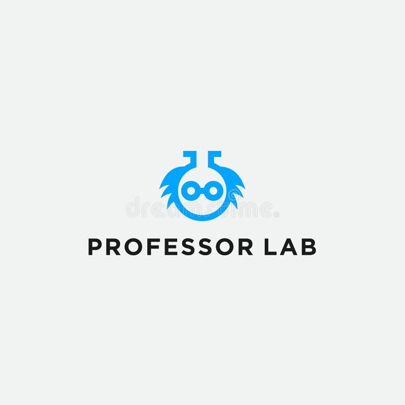 Professor Laboratory Logo Design Vector Illustration Stock Vector ...