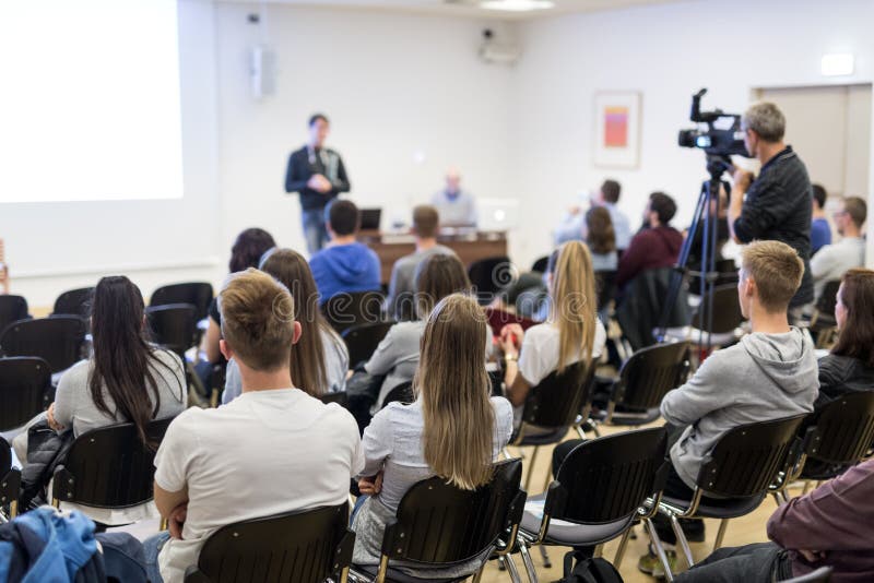 Professor Lecturing in Lecture Hall at University. Editorial Image ...