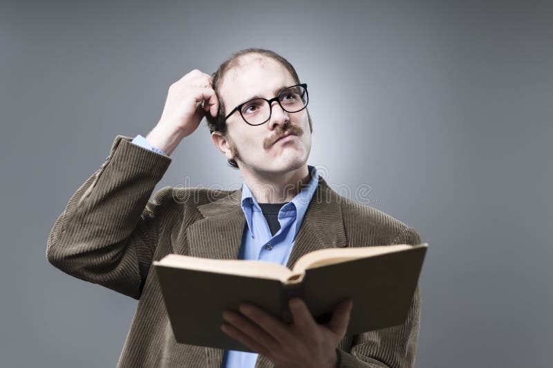 Nerdy Uptight Professor stock photo. Image of geek, adult - 35339186
