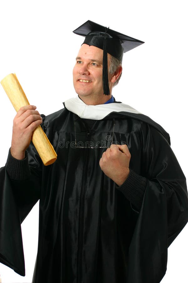 Professor Mit Diplom in Der Hand Stockbild - Bild von feier ...