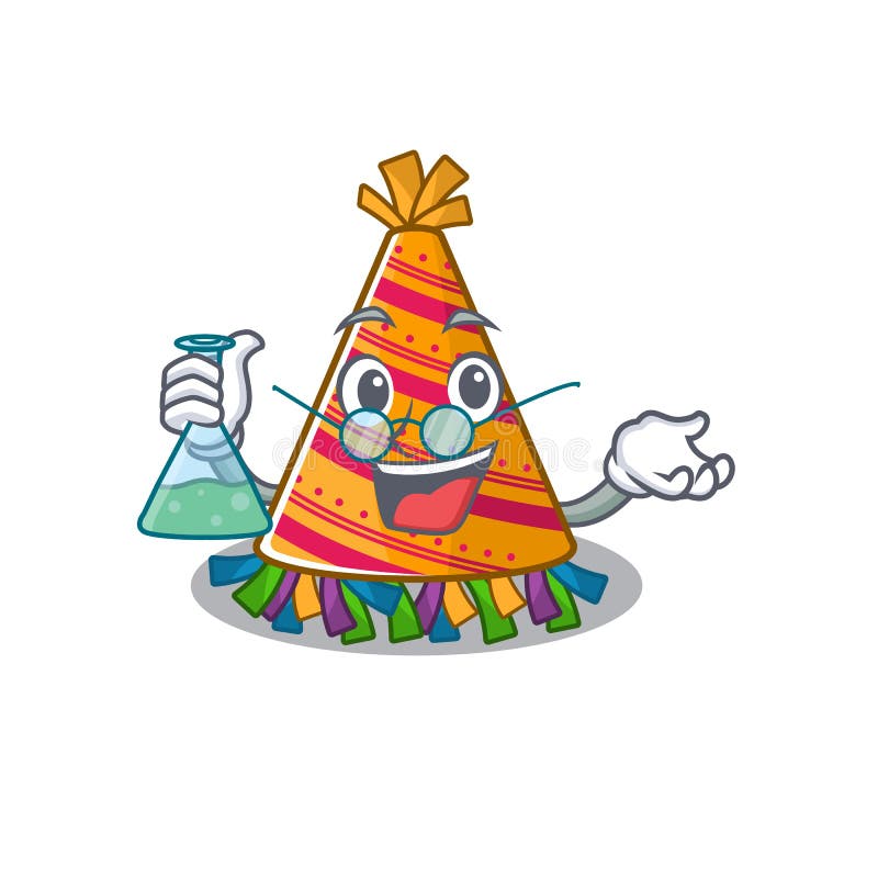 Professor Party Hat with in the Cartoon Stock Vector - Illustration of ...
