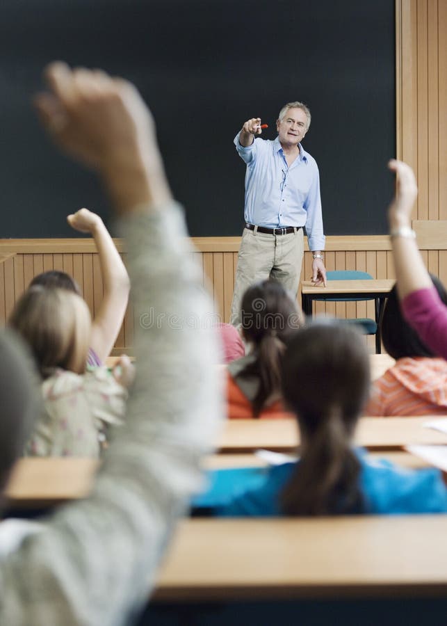 Professor Picking Student for Answer Stock Image - Image of london ...