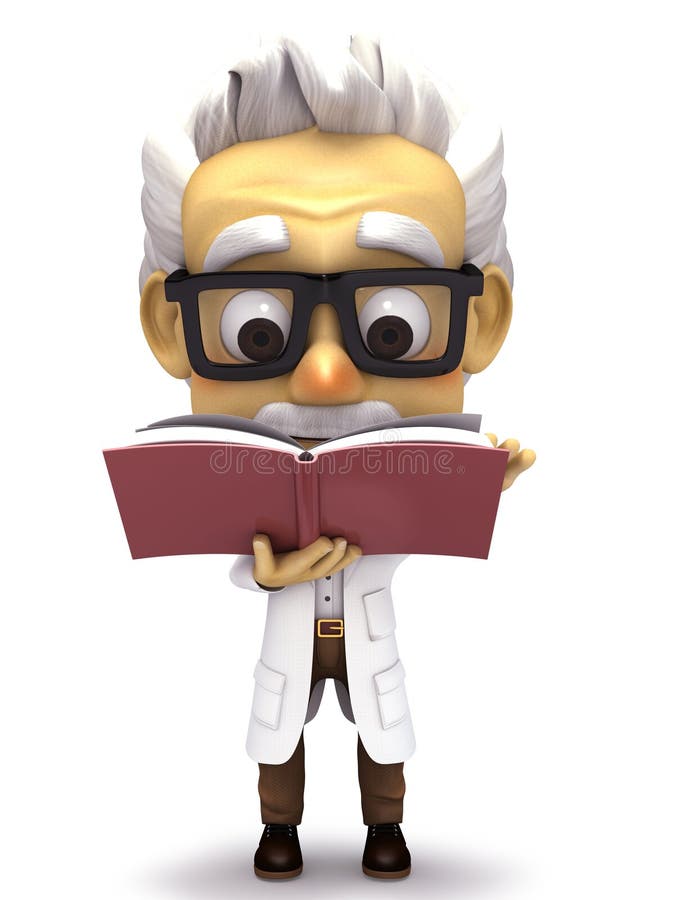Professor reading a book stock illustration. Illustration of serious ...