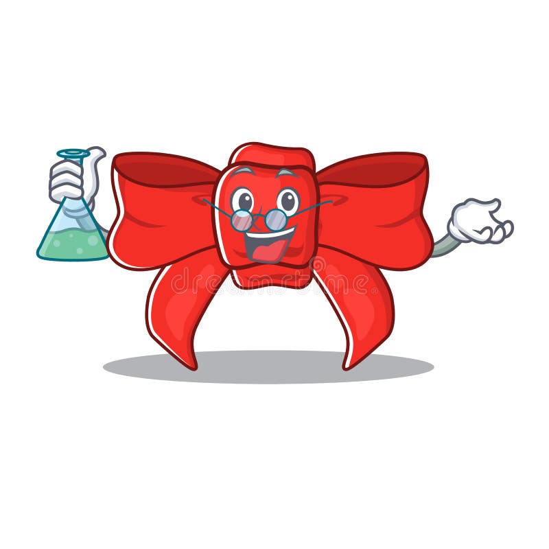 Professor Red Ribbon Bow Isolated the Character Stock Vector ...