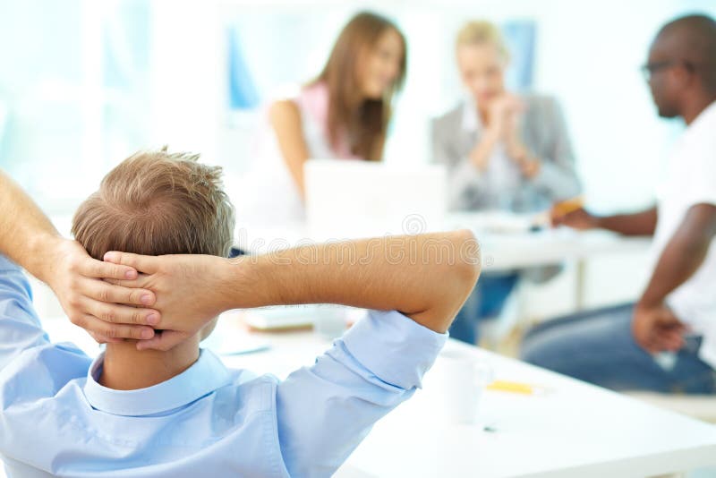 Professor relaxado imagem de stock. Imagem de emprego - 32733329