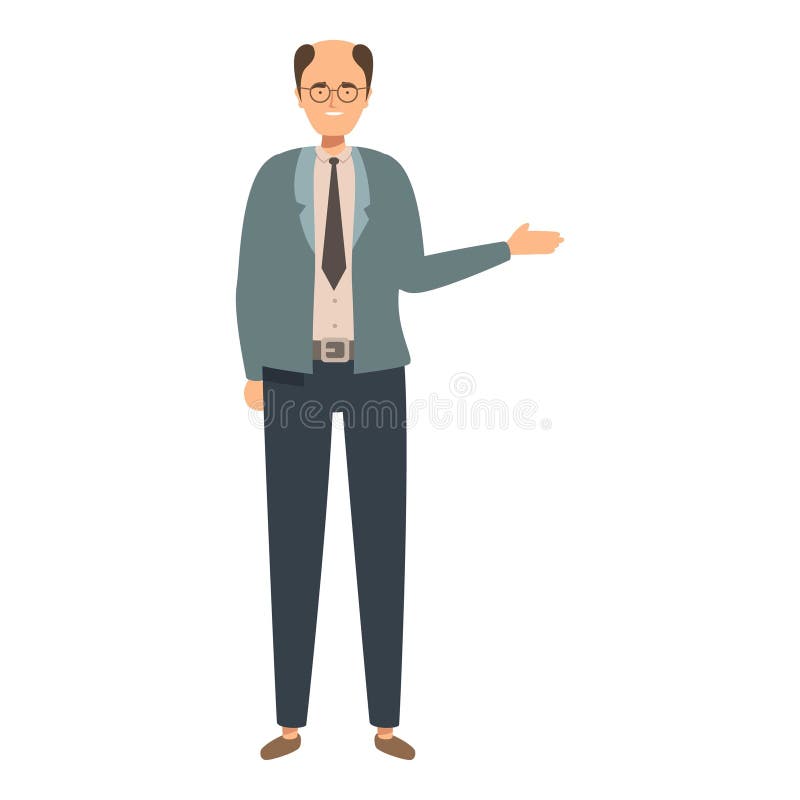 Smiling Senior Professor Gesturing and Explaining Something during a ...