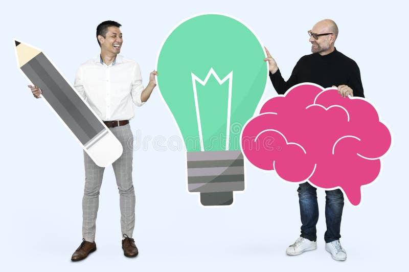 Professor and Student with Bright Ideas Stock Image - Image of creative ...