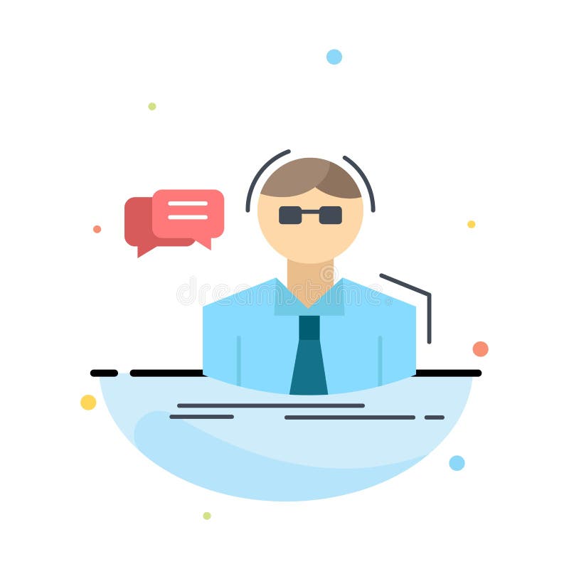 Professor, Student, Scientist, Teacher, School Flat Color Icon Vector ...