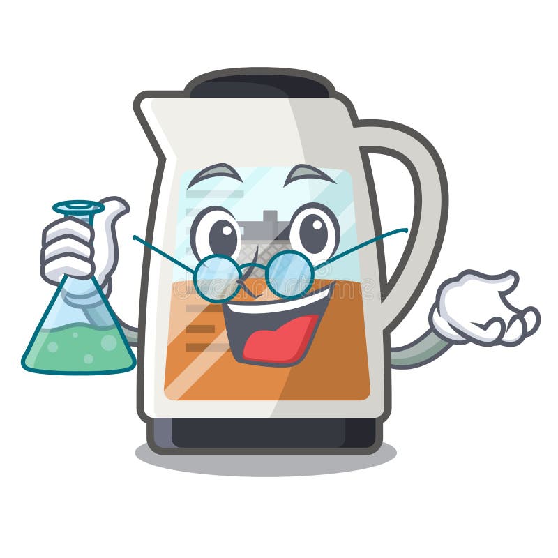Professor Tea Maker in the Cartoon Shape Stock Vector - Illustration of ...