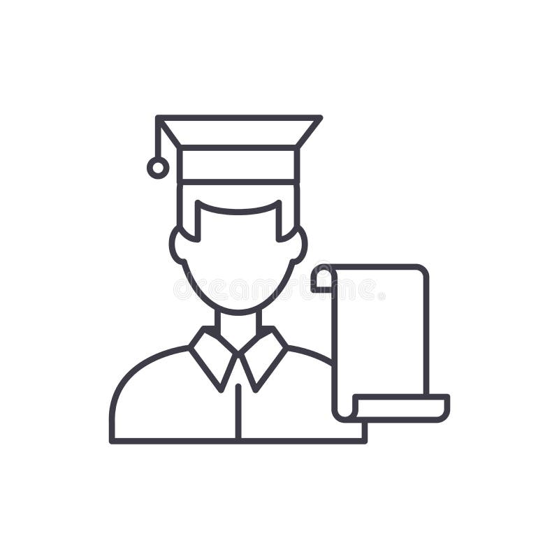 Professor Teacher Line Icon Concept. Professor Teacher Vector Linear ...