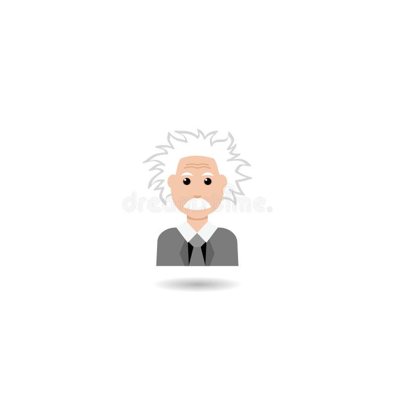 Professor, Teacher or Scientist Icon with Shadow Stock Illustration ...