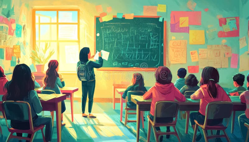 Professor or Teacher Teaching Students in School or College, Education ...