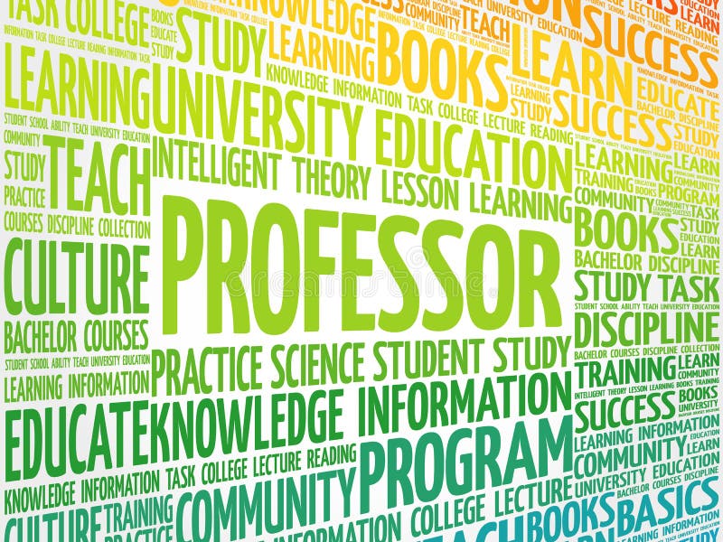 Professor Word Cloud Collage Stock Illustration - Illustration of ...
