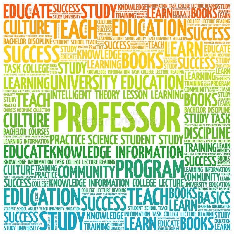 Professor word cloud stock illustration. Illustration of principal ...