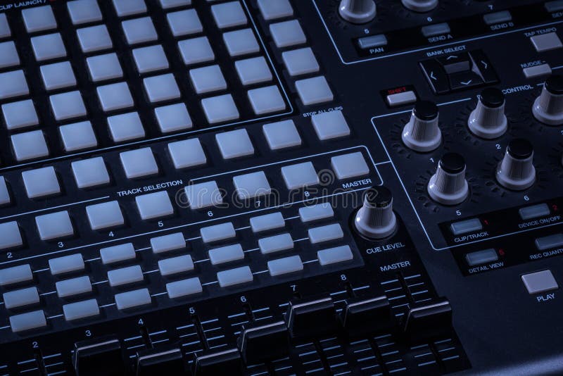 Professional Audio Controller in Sound Recording Studio Stock Image ...