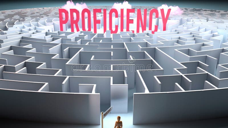 Proficiency and a Complicated Path To it Stock Illustration ...