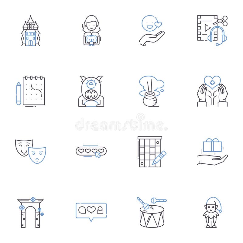 Proficiency Skills Line Icons Collection. Fluency, Expertise, Mastery ...
