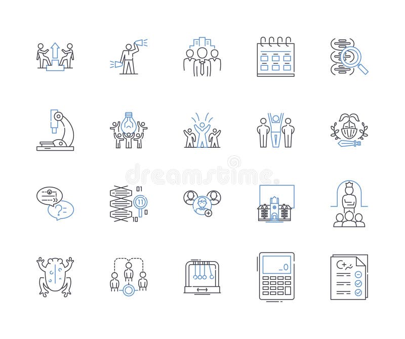 Proficient Training Line Icons Collection. Mastery, Skillful, Expertise ...