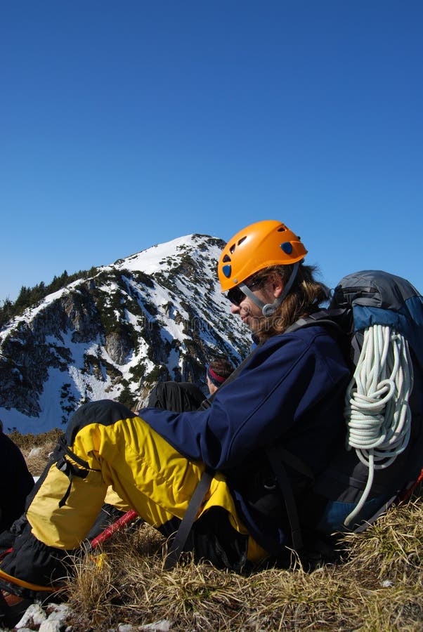 Alpiniste En Montagnes De Caucase Image stock - Image du caucase ...