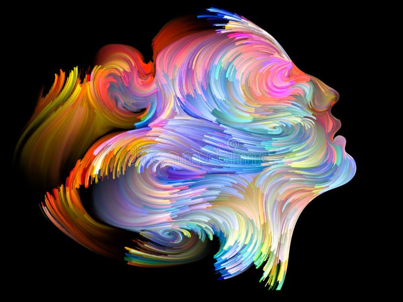 Profil de couleur illustration stock. Illustration du composition ...