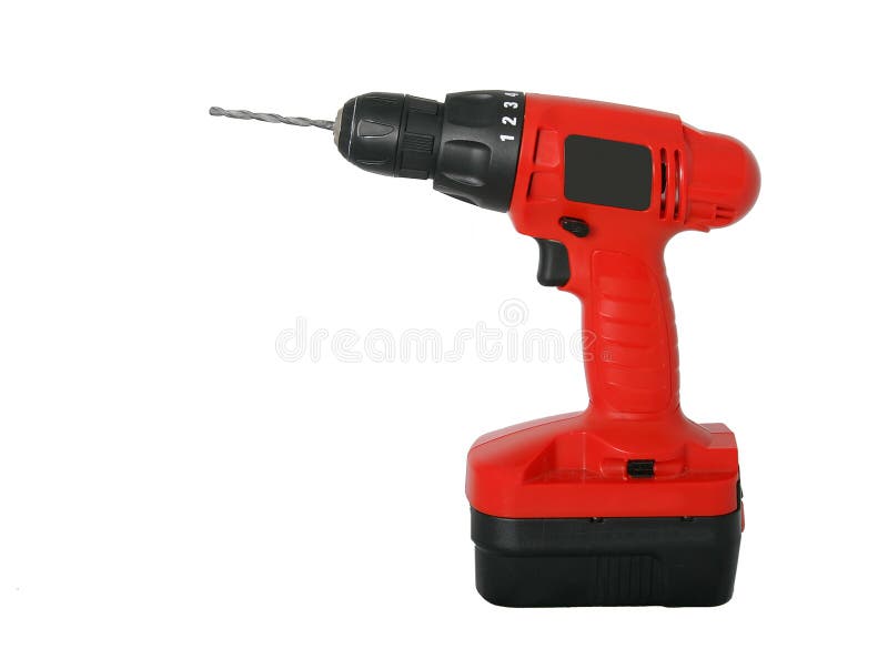 Profil rouge de foret photo stock. Image du cordless, construction ...