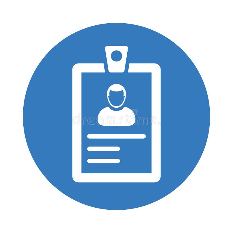 Profile, Account, Access Card Icon. Blue Color Vector Stock Vector ...