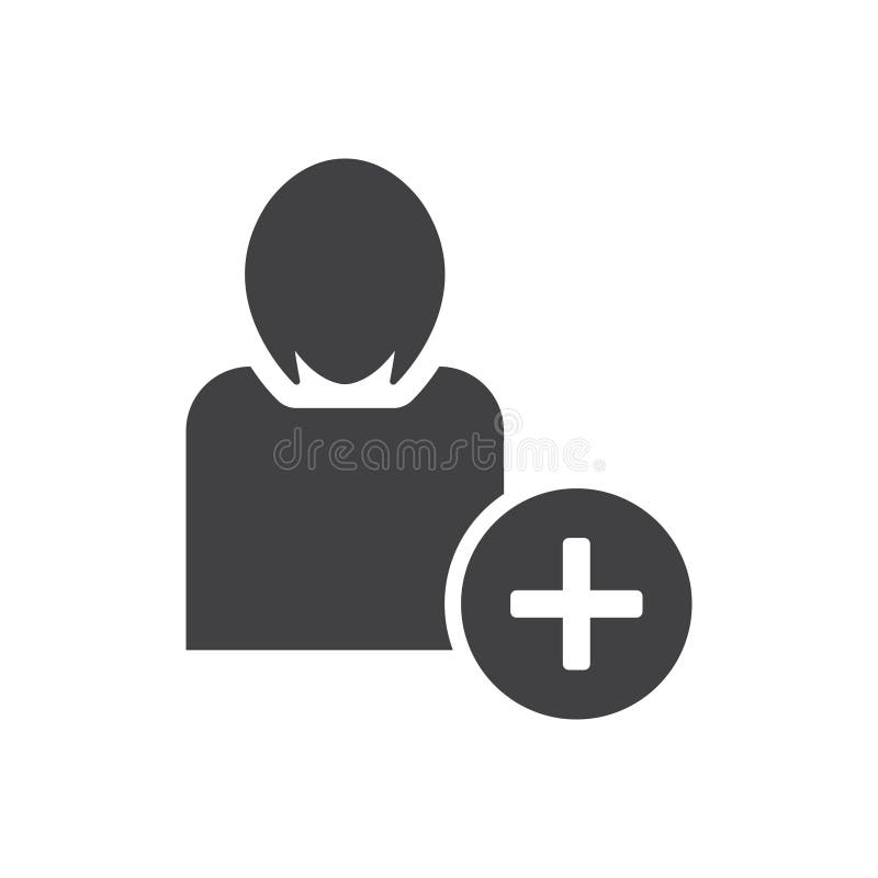Profile Add Icon - Woman Icon Stock Illustration - Illustration of ...