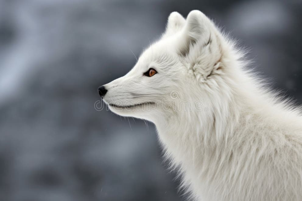 Profile of an Arctic Fox Stalking with Ears Perked Up Stock ...