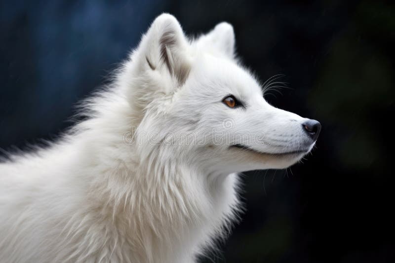 Profile of an Arctic Fox Stalking with Ears Perked Up Stock Photo ...