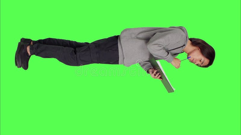 Asian Adult Taking Notes and Thinking Stock Video - Video of young ...