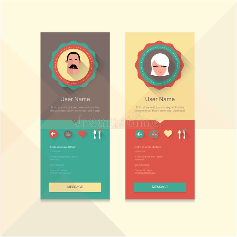 Profile badge stock vector. Illustration of mobile, arrow - 32776764