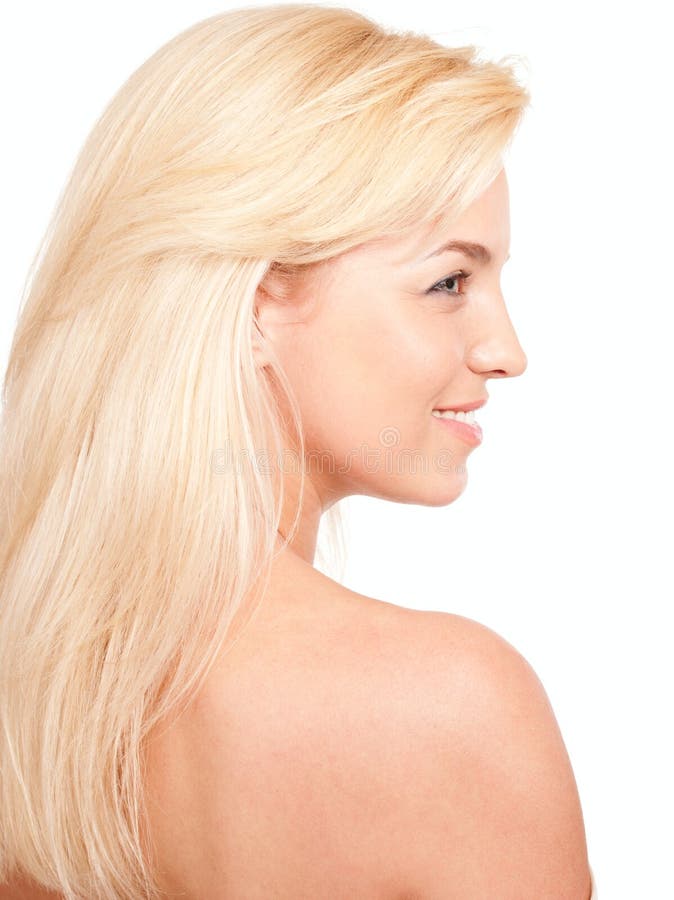 Profile of Beautiful Blonde Woman Stock Image - Image of view ...