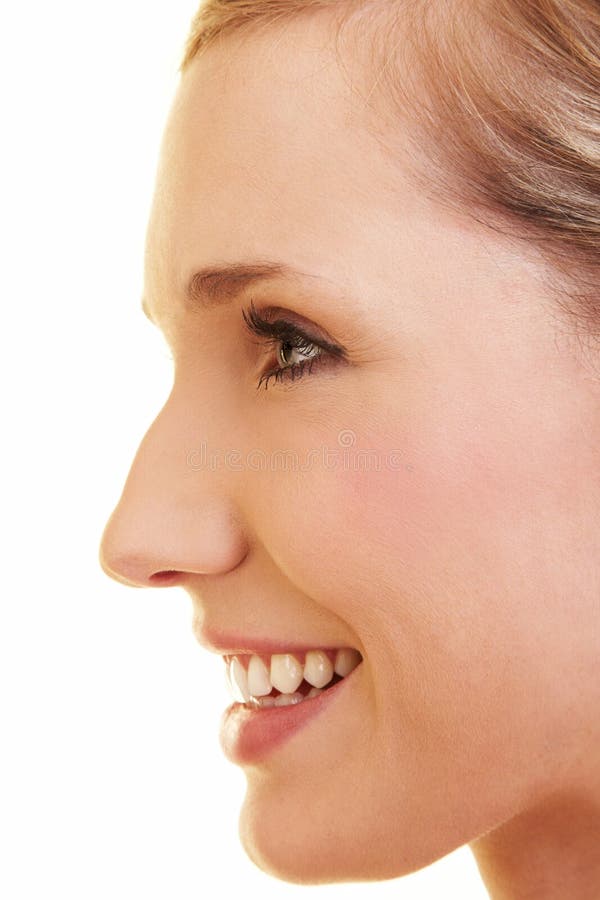 Profile of blonde woman stock photo. Image of outline - 13735272