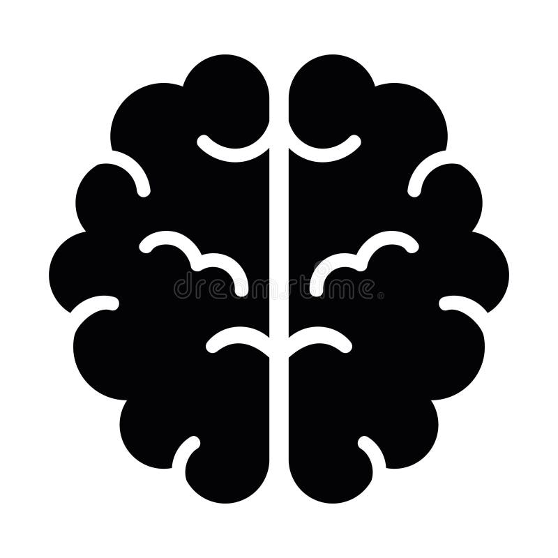 Profile Brain Black Style Icon Stock Vector - Illustration of ...